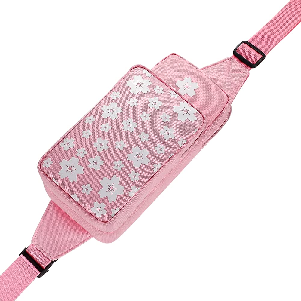 YANZIRUI Game Travel Carrying Shoulder Bag for Nintendo Switch/OLED/Lite Backpack, Shoulder Cherry Blossoms Game Accessories for Switch Oled Console, for Nintendo Switch Lite Protective Storage Bag