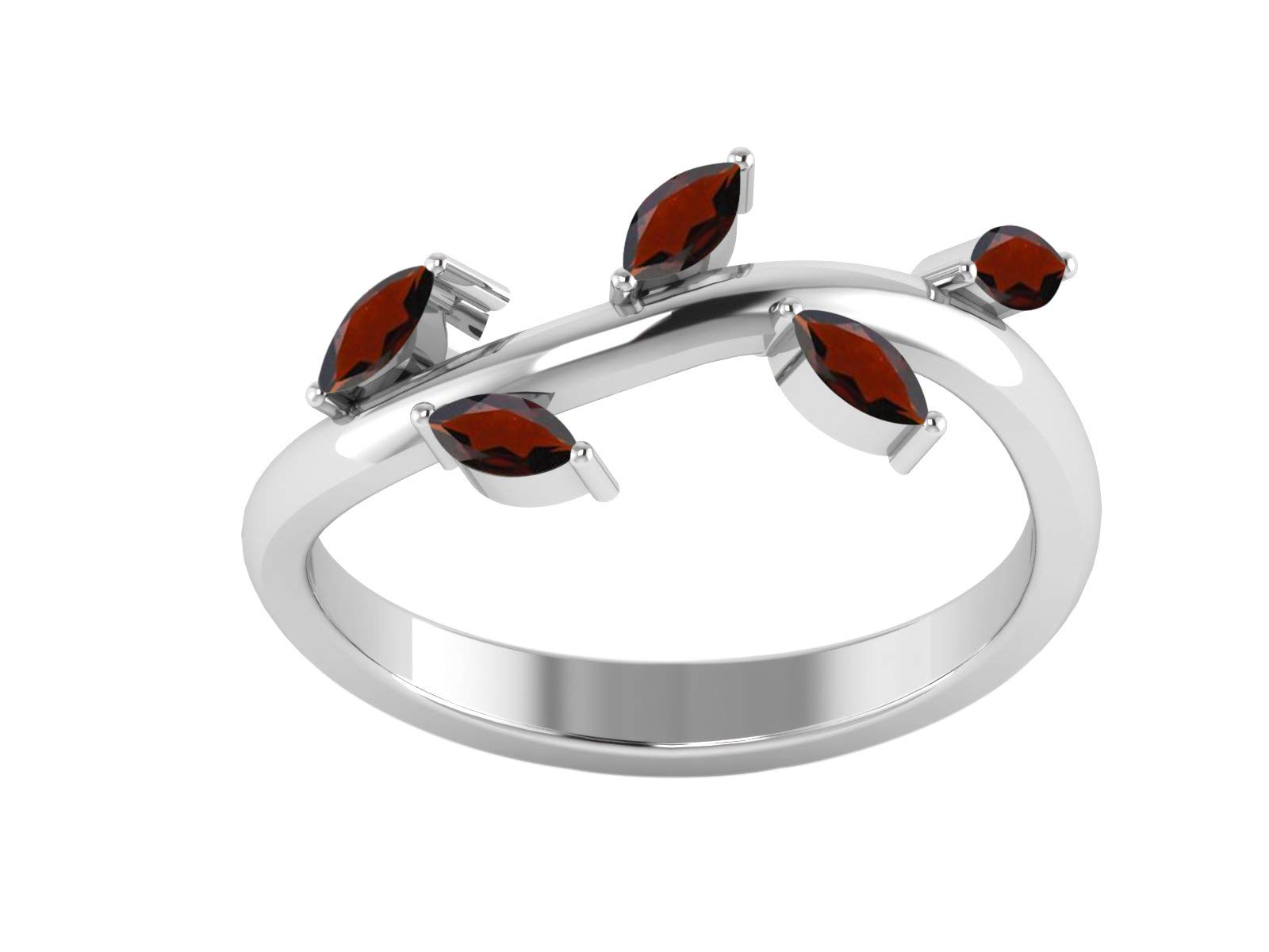 Shine Jewel 925 Sterling Silver Garnet Gemstone 925 Sterling Silver Wedding Anniversary Ring For Women (12)