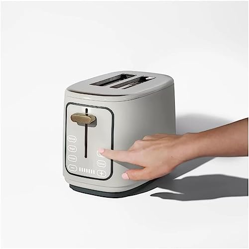 Touchscreen Toaster, Toaster with Touch-Activated Display, Kitchenware by Drew Barrymore (2-Slice, White Icing)