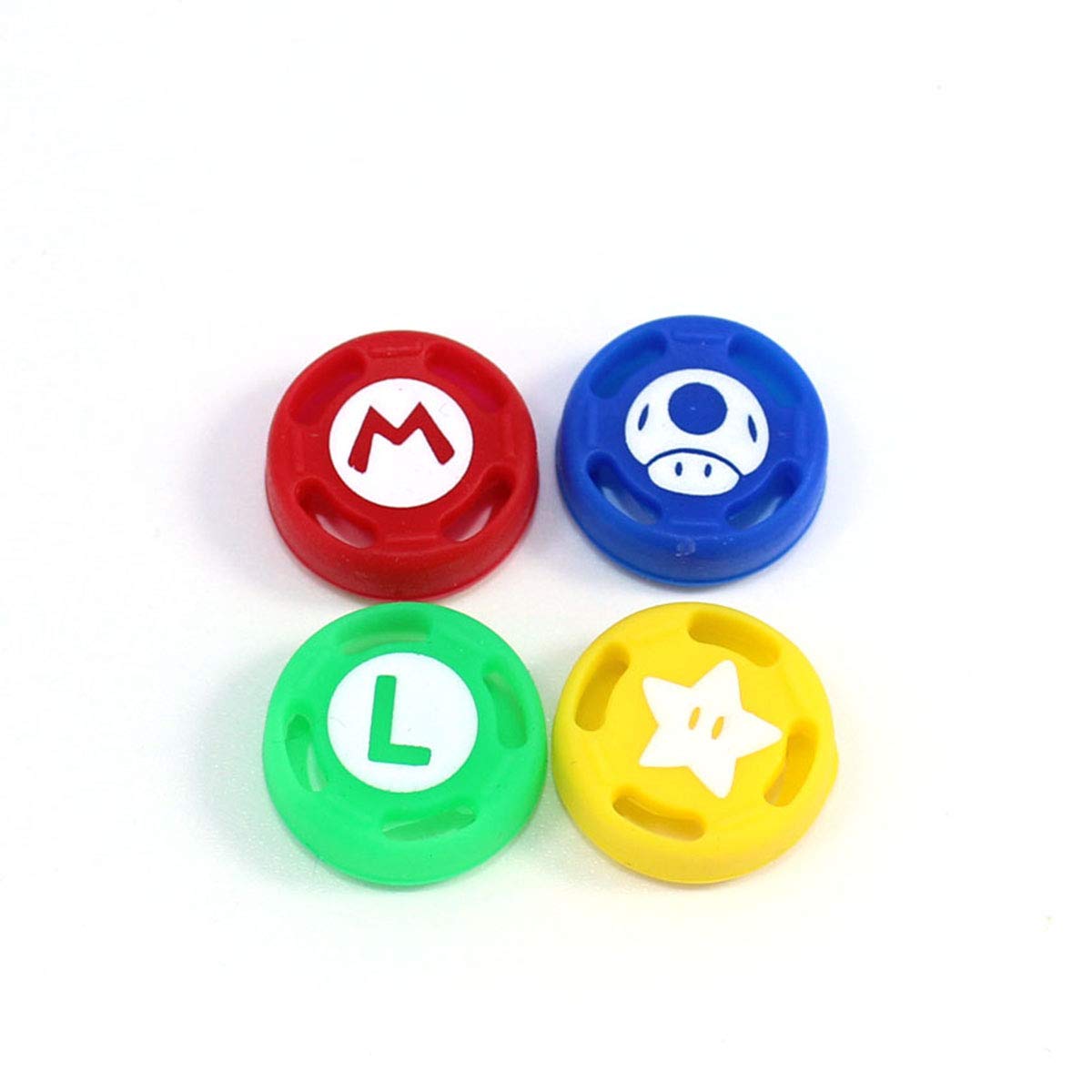 Silicone Analog Thumb Stick Grips Caps Joystick Cap Cover for Switch NS Joy-Con Controller Sticks Skin Joy Con Caps for Pokemon Pokeball Go (A)