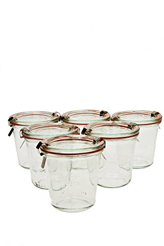 Weck 900 Tall Mold Jar - 1/5 Liter, Set of 6