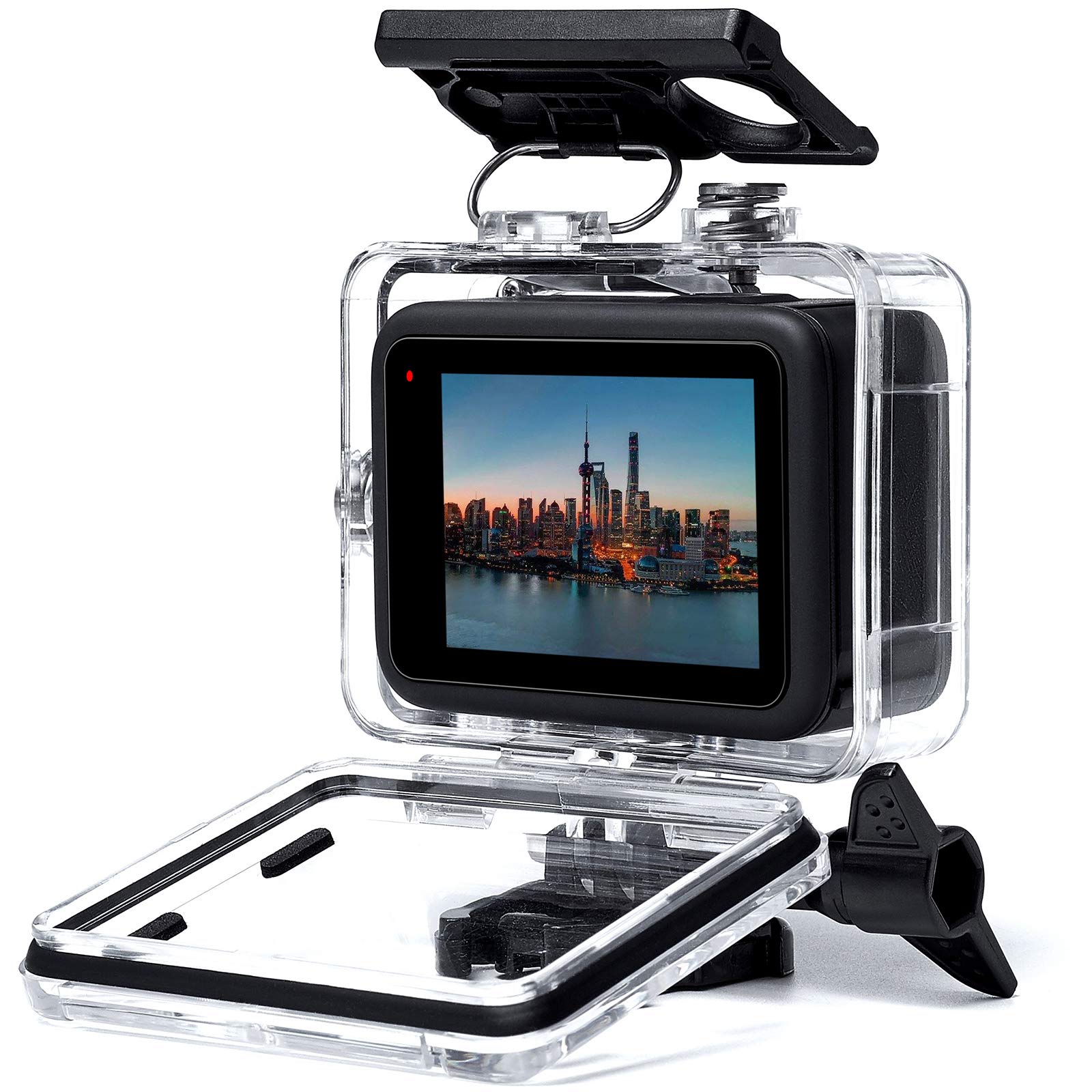 Trehapuva Waterproof Housing Case for GoPro Hero 10 Black/Hero 9 Black with Tempered Glass Screen Protector, 45M/148FT Underwater Protective Dive Case Shell for Go Pro Hero9 10 Camera Accessories