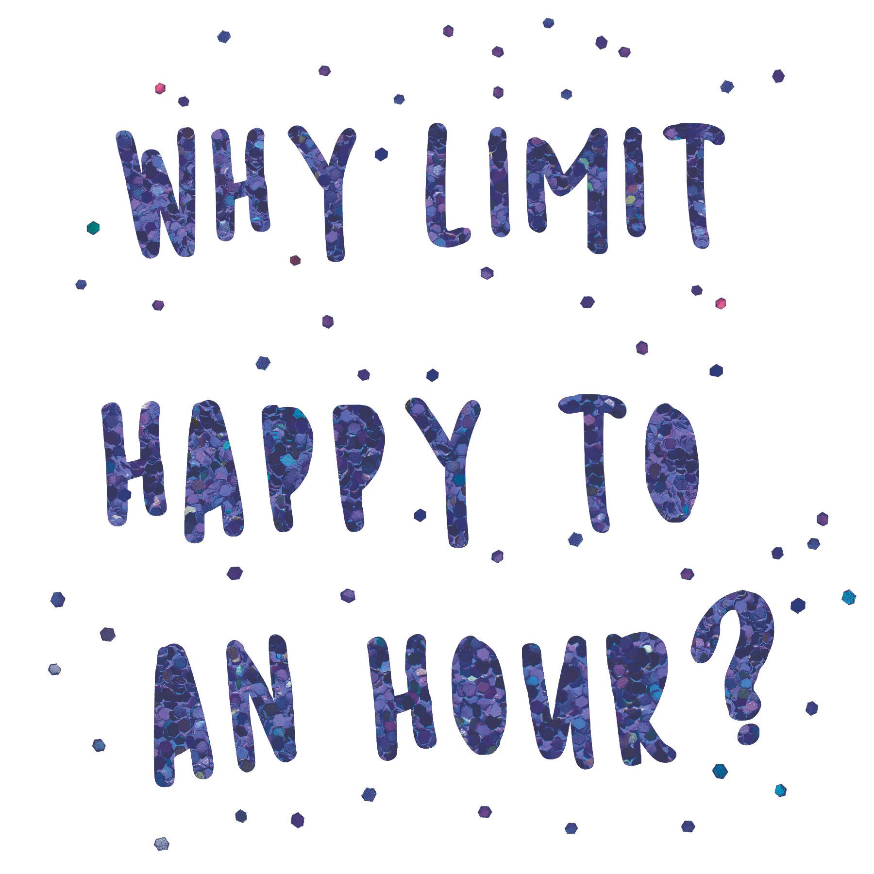 WallPops DWPQ3082 Limit Happy Hour Wall Quote, Purple