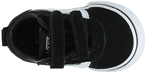 Vans Mid-Top Trainers Sneaker, Suede Canvas Black White, 4 US Unisex Big Kid