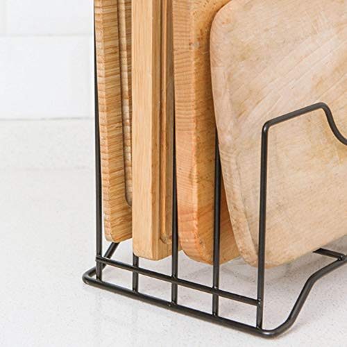 WUDILU Magazine Book Shelf Kitchen Drainer Knife Racks Chopping Cutting Board Holder Pan Lid Cover Stand Plate Bakeware Storage Shelf (Color : E)