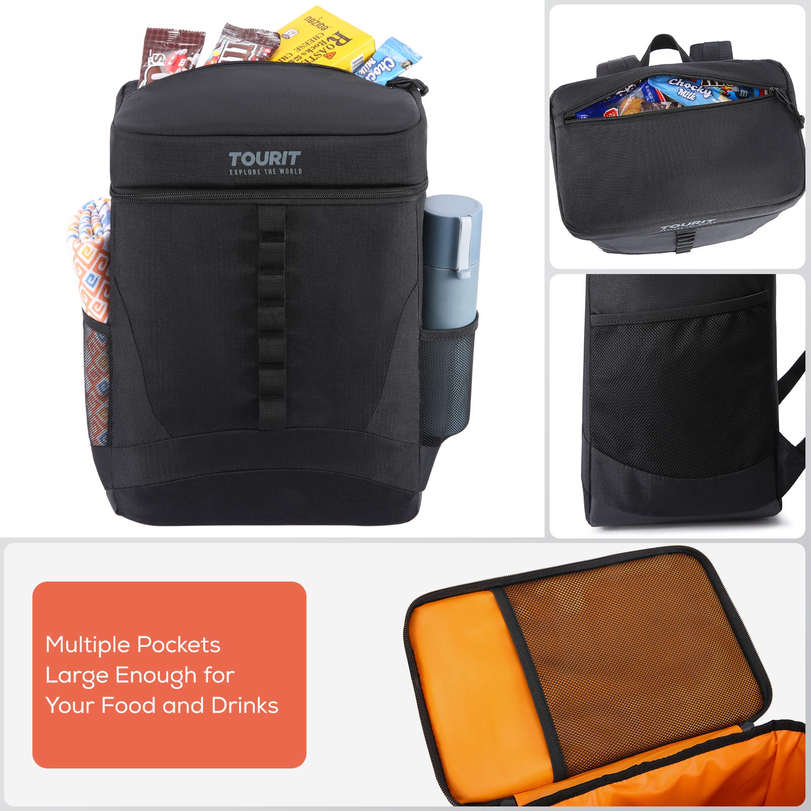 TOURIT Backpack Cooler Leakproof 36 Cans Large Capacity Insulated Backpack