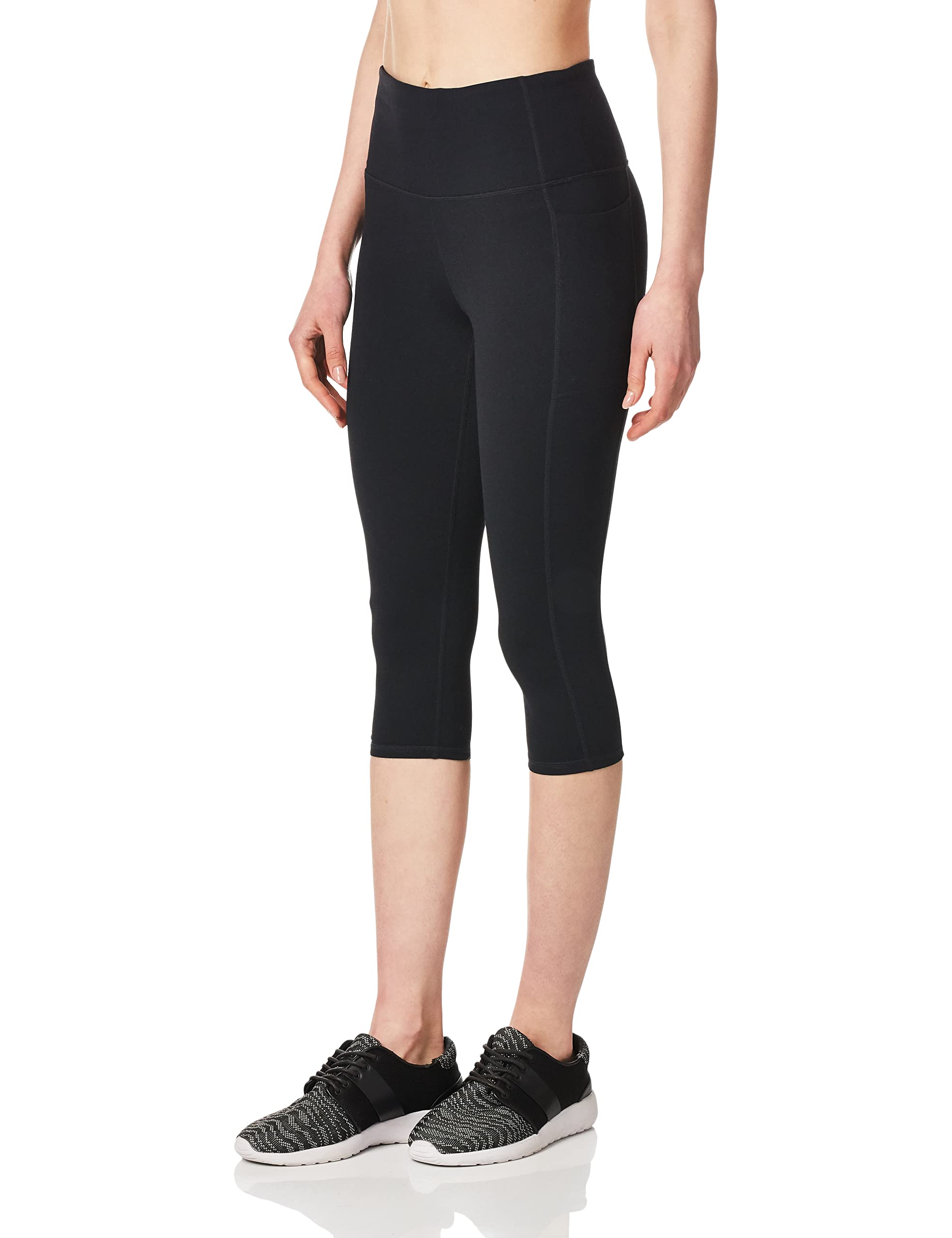 Skechers Women's Go Walk High Waisted Capri Legging, Bold Black, X-Large