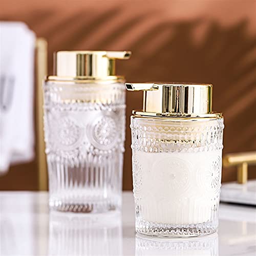 Soap Dispenser Bathroom 300ml 400ml Glass Soap Dispenser Bathroom Foam Empty Sub-Bottling Shower Gel Shampoo Foaming Bottle, for Kitchen Bathroom Bedroom Kitchen Soap Dispenser (Color : 1)