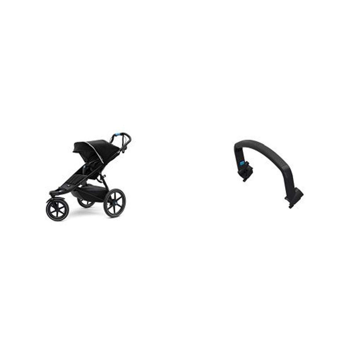 Thule Urban Glide 2.0 Jogging Stroller (Black) w/ Bumper Bar