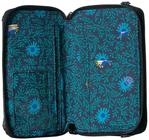 Vera Bradley Women's Denim All in One Crossbody Purse With RFID Protection, Moonlight Garden, One Size