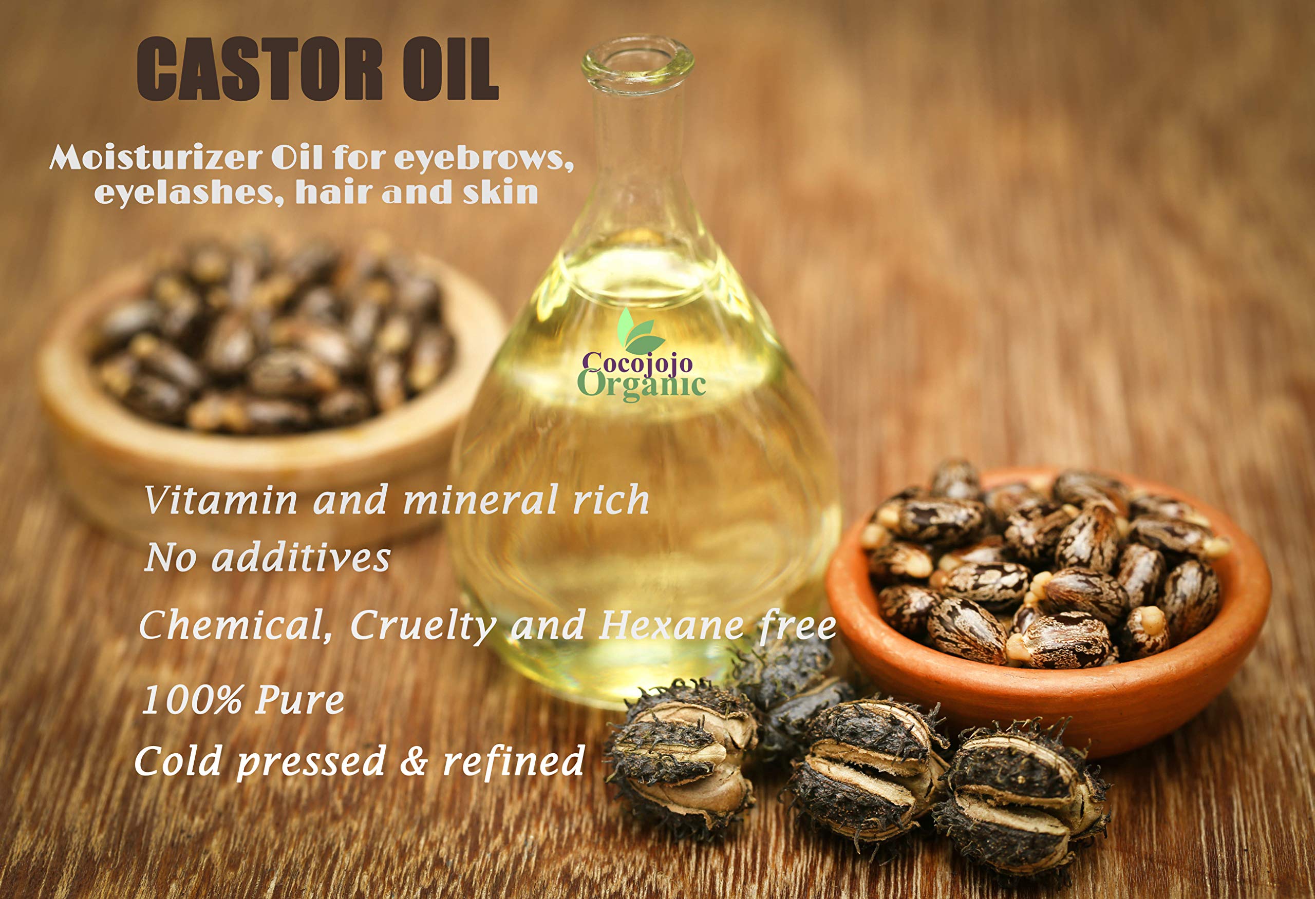 Dr Joe Lab Castor Oil - 100% Pure, Refined, Non-GMO Cold Pressed - 32 oz - for Hair Skin Nails Body Skin Eyelashes Brows Beard Mustache Salon Quality Premium Grade - Packaging May Vary