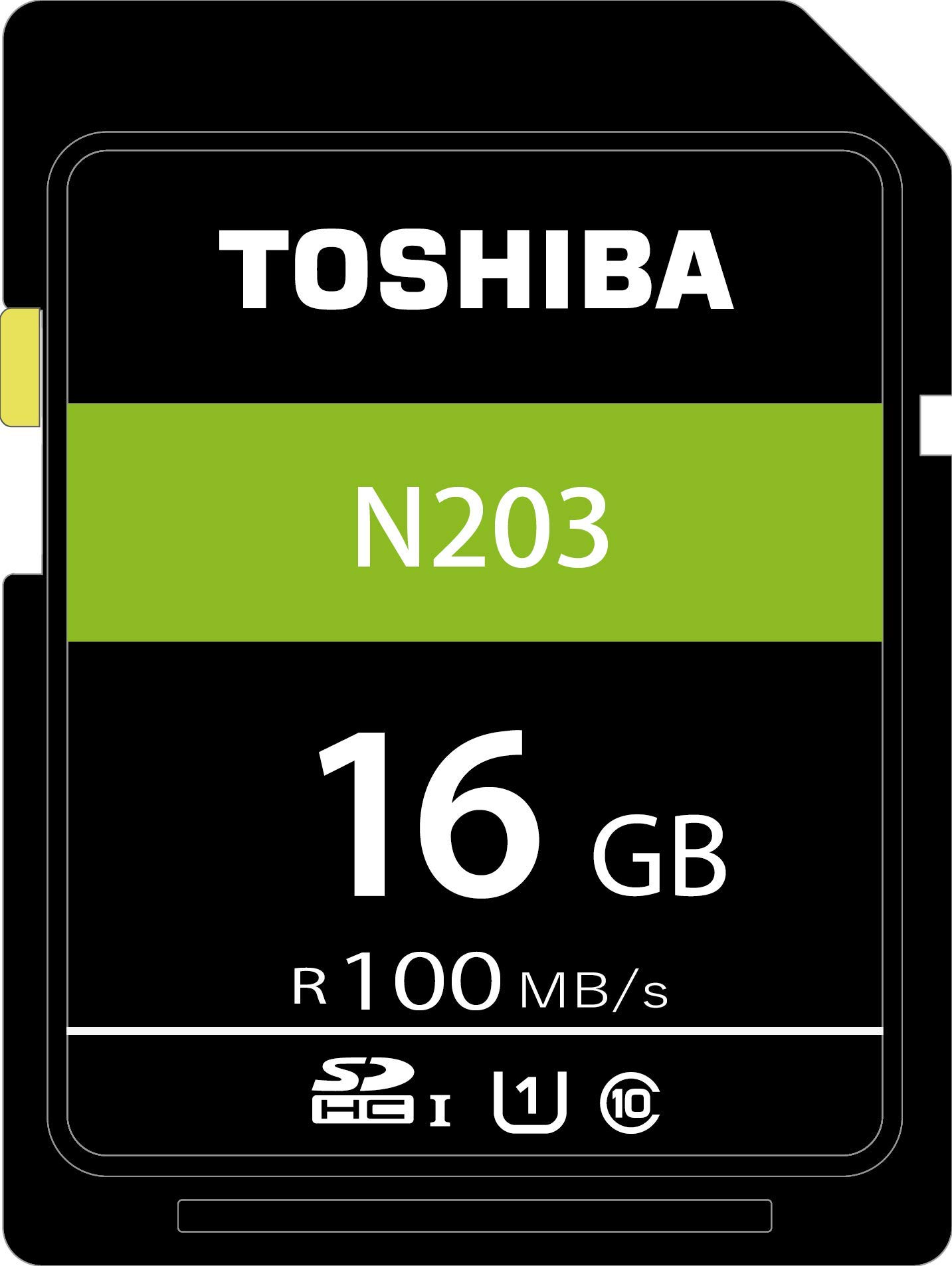 Toshiba 16GB SD Memory Card N203 SDXC UHS1-R100 U1 Retail Pack (THN-N203N0160A4)