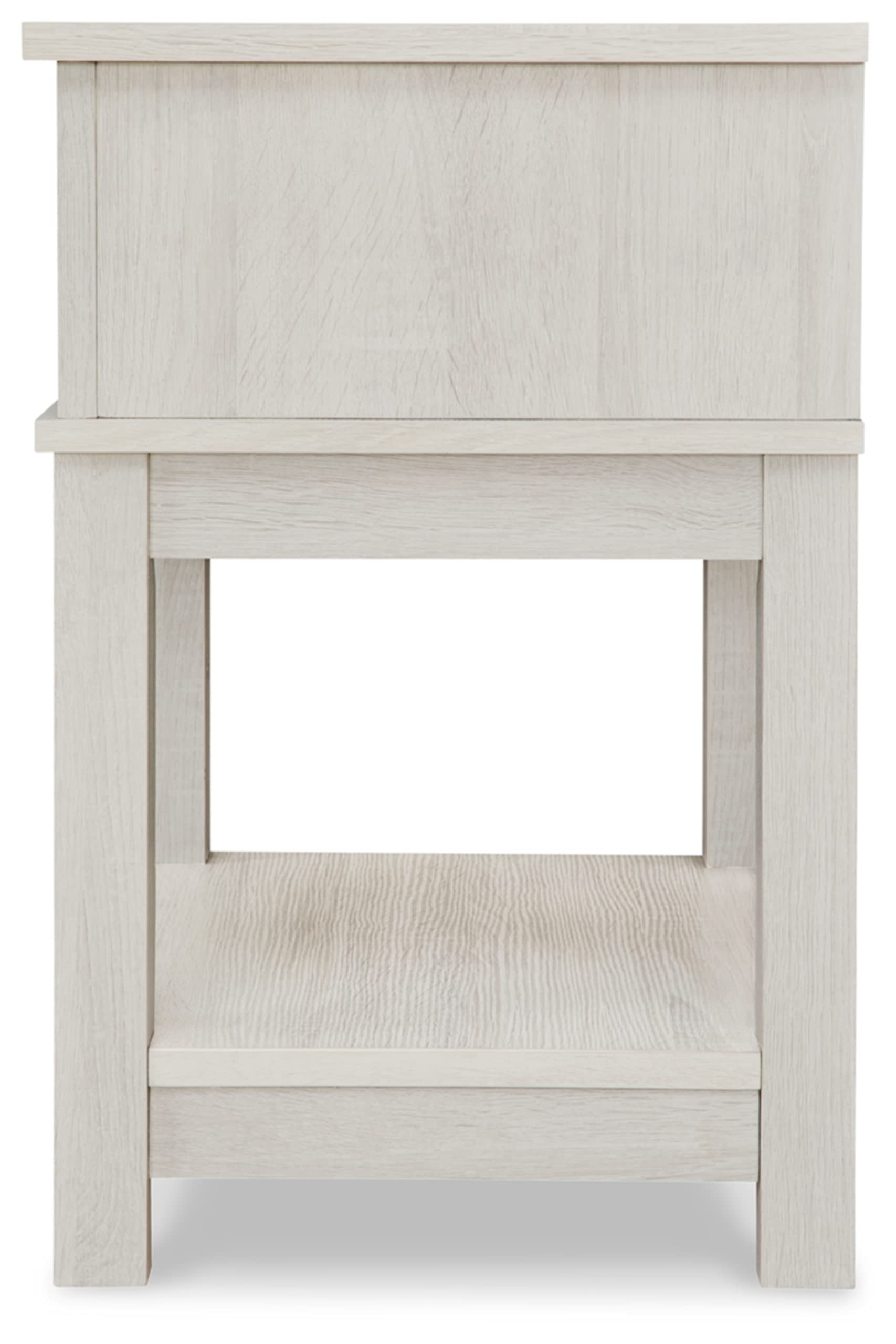 Signature Design by Ashley Dorrinson Farmhouse 1 Drawer Nightstand, Whitewash