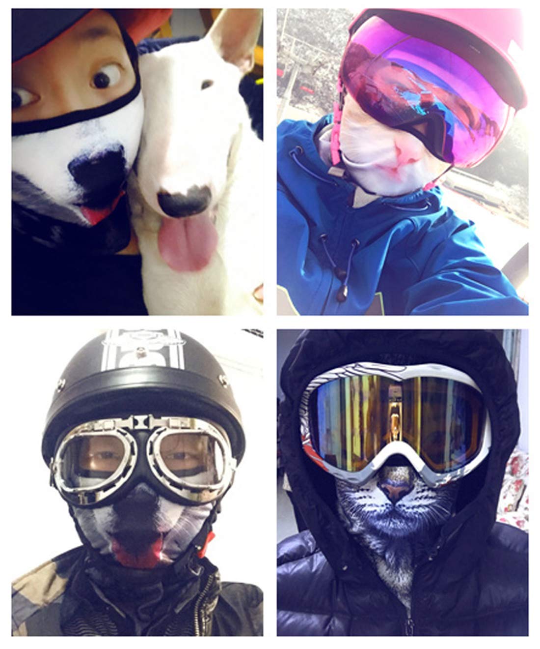 Young_Me Unisex 3D Animal Funny Balaclava Face Mask Cycling Motorcycle Skiing Snowboarding Music Festivals Halloween (Lion)
