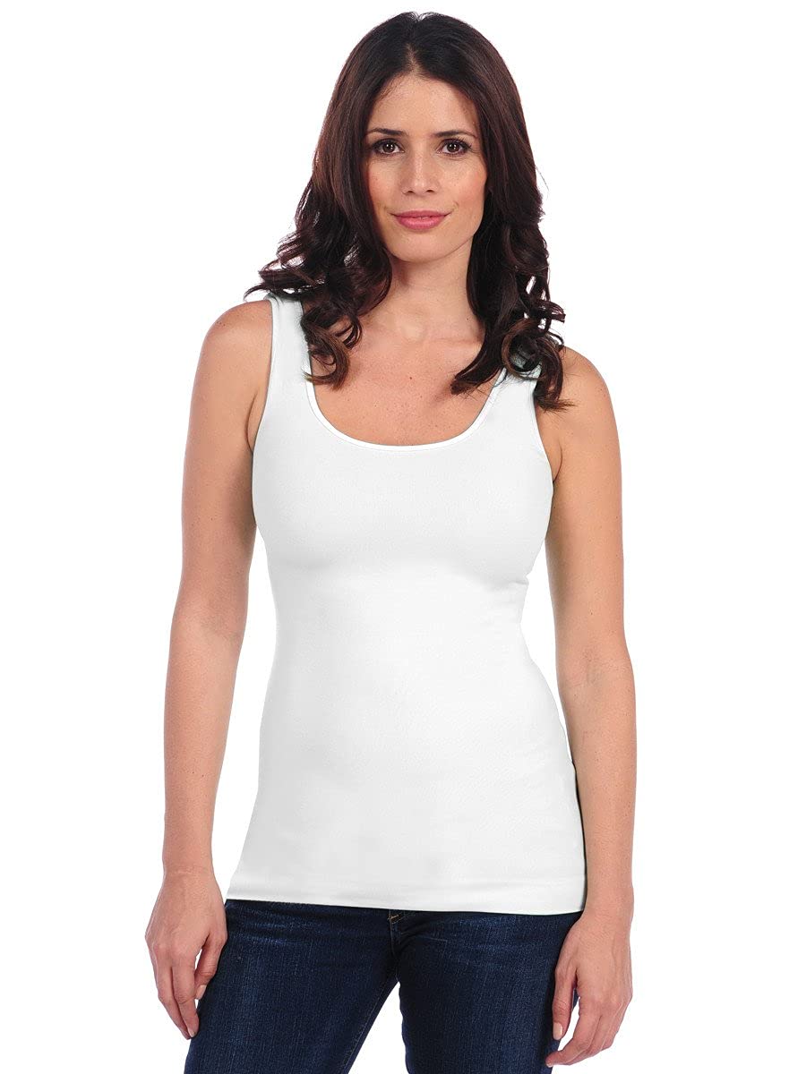 Tees By Tina Smooth Tank White