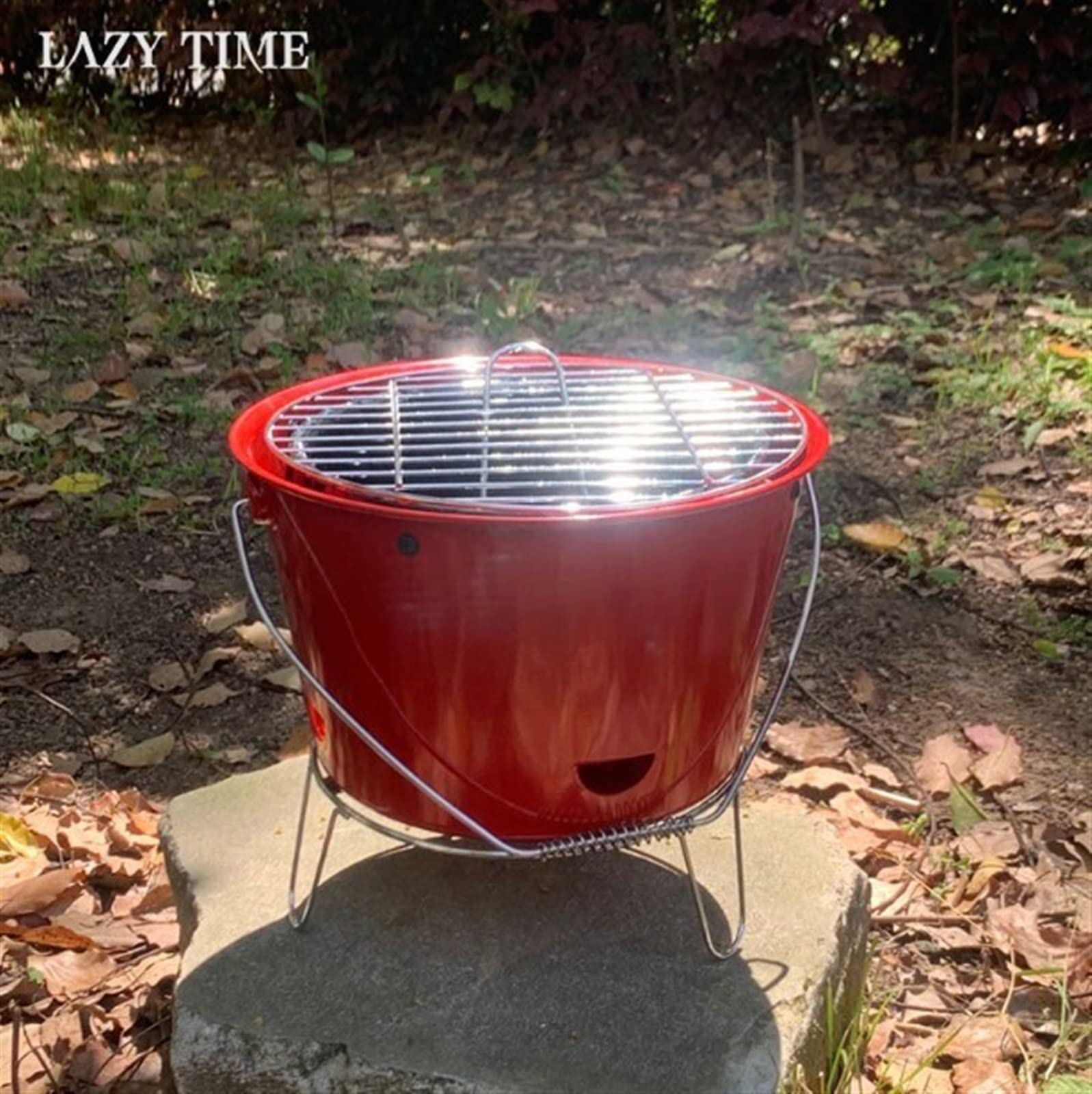 TBMAKE Grills Portable Charcoal Barbecue Grill Mini Firewood Stove Portable Fire Basin Household Outdoor Heating Stove Table Bbq Grills