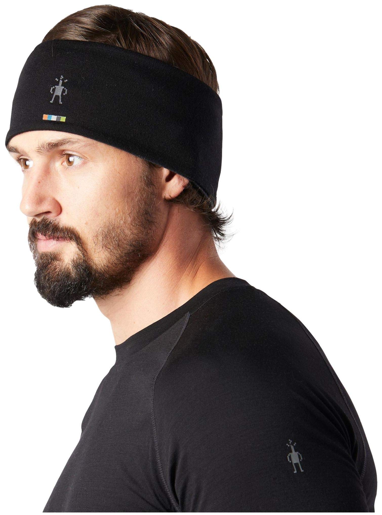 Smartwool Merino 250 Reversible Headband - Wool Headwear for Men and Women BLACK-CHARCOAL H IFM