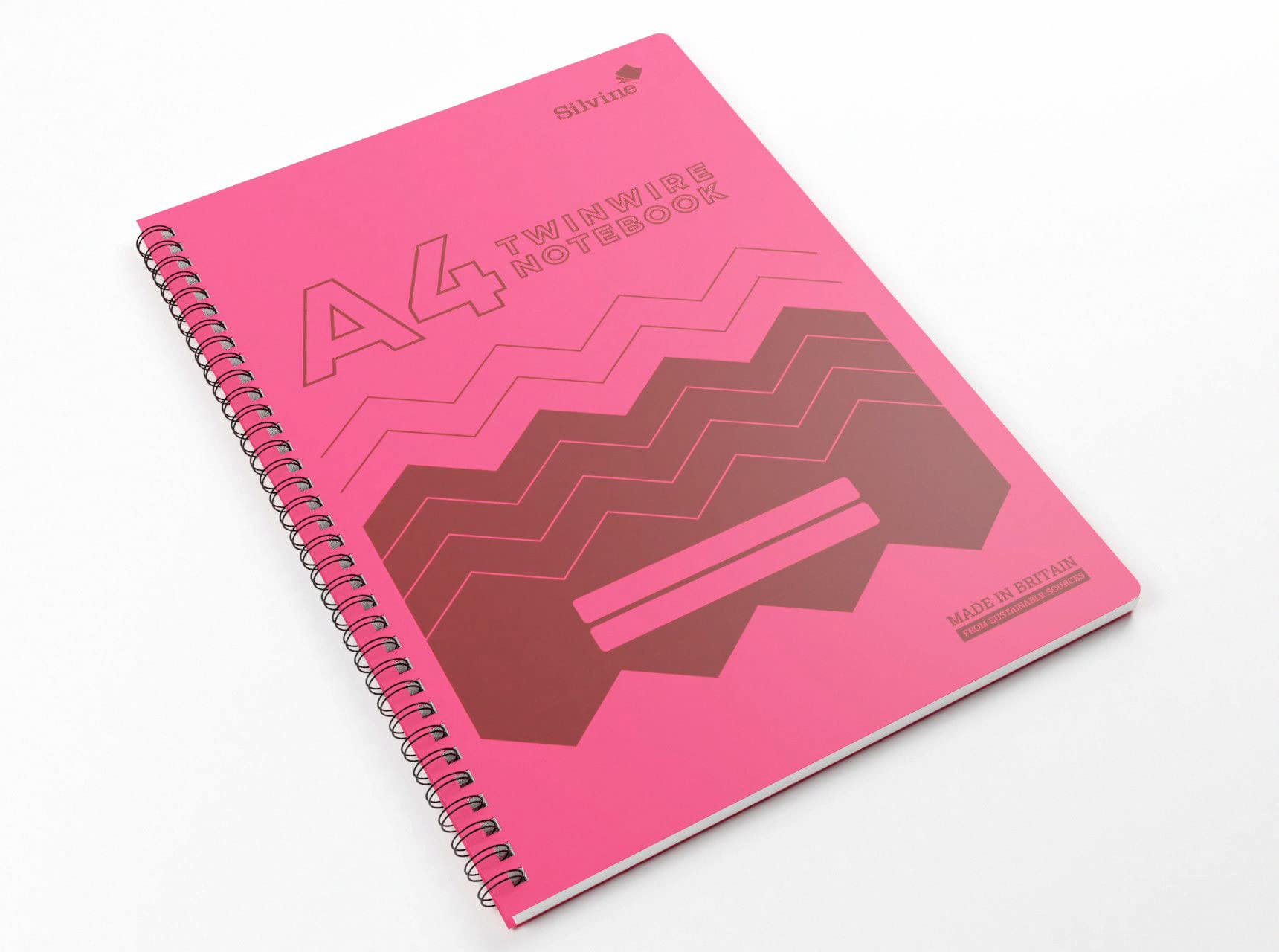 Silvine 160 Page A4 Wirebound Notebooks with Durable Wipe Clean Covers [Assorted Pack of 5]