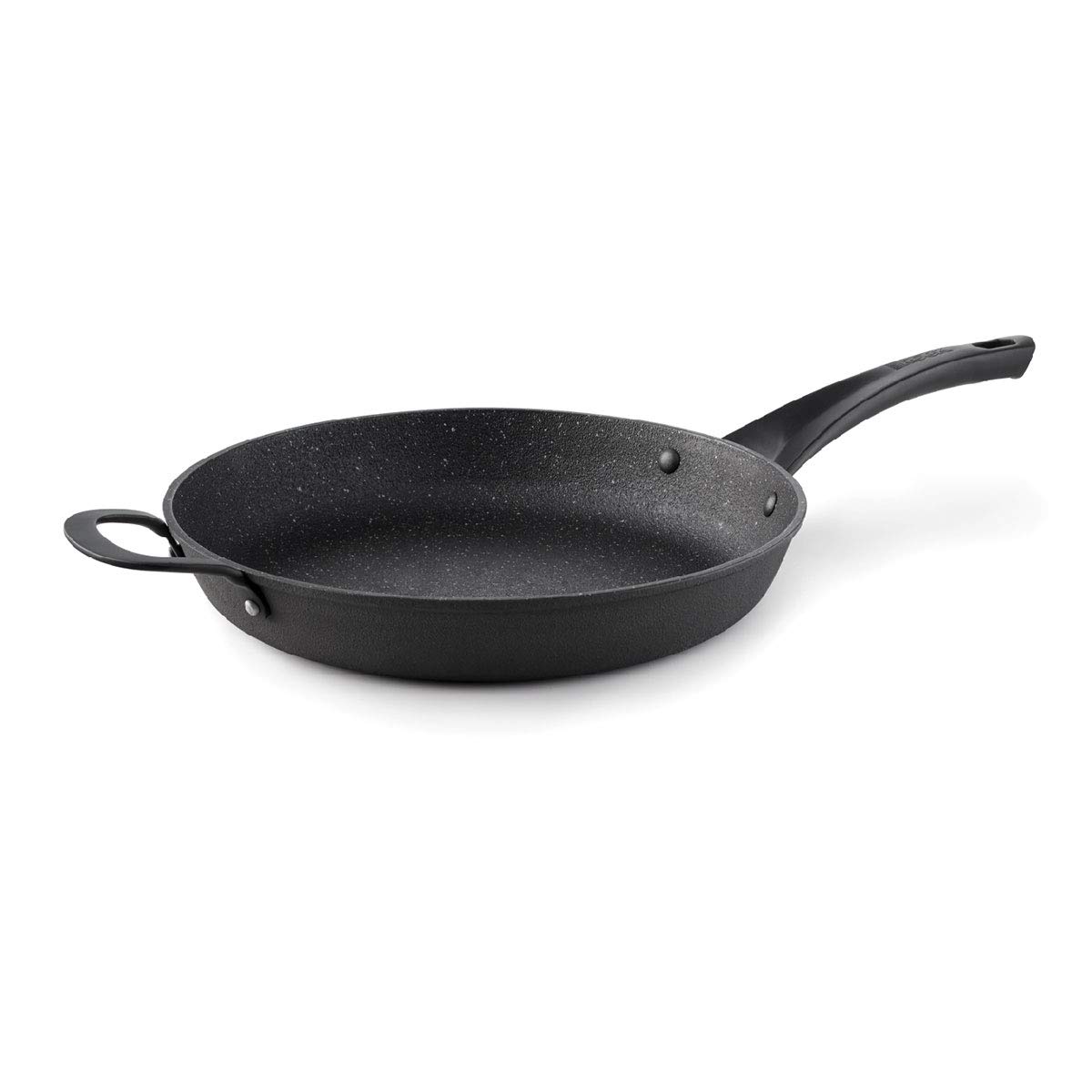 THE ROCK by Starfrit 060902-004-0000 12" Cast Iron Fry Pan, Black