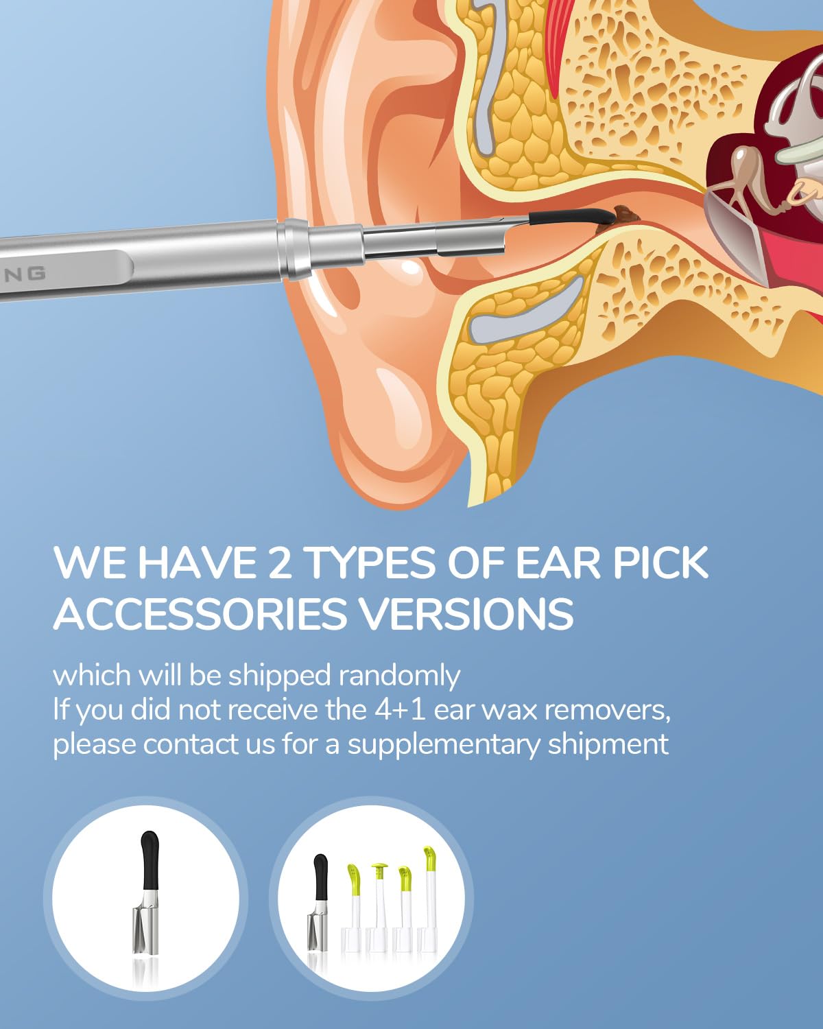 Teslong Otoscope, Video Otoscope with Light, Digital Otoscope with Ear Wax Removal Tools, Ear Camera for Android Phone, USB, with Ear Picks