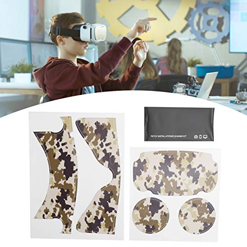 VR Headset Stickers, Sturdy Durable Wear-Resistant VR Controller Stickers Ultra‑Thin for Scratches for Dust for Abrasions for Abrasion(Desert Camouflage)