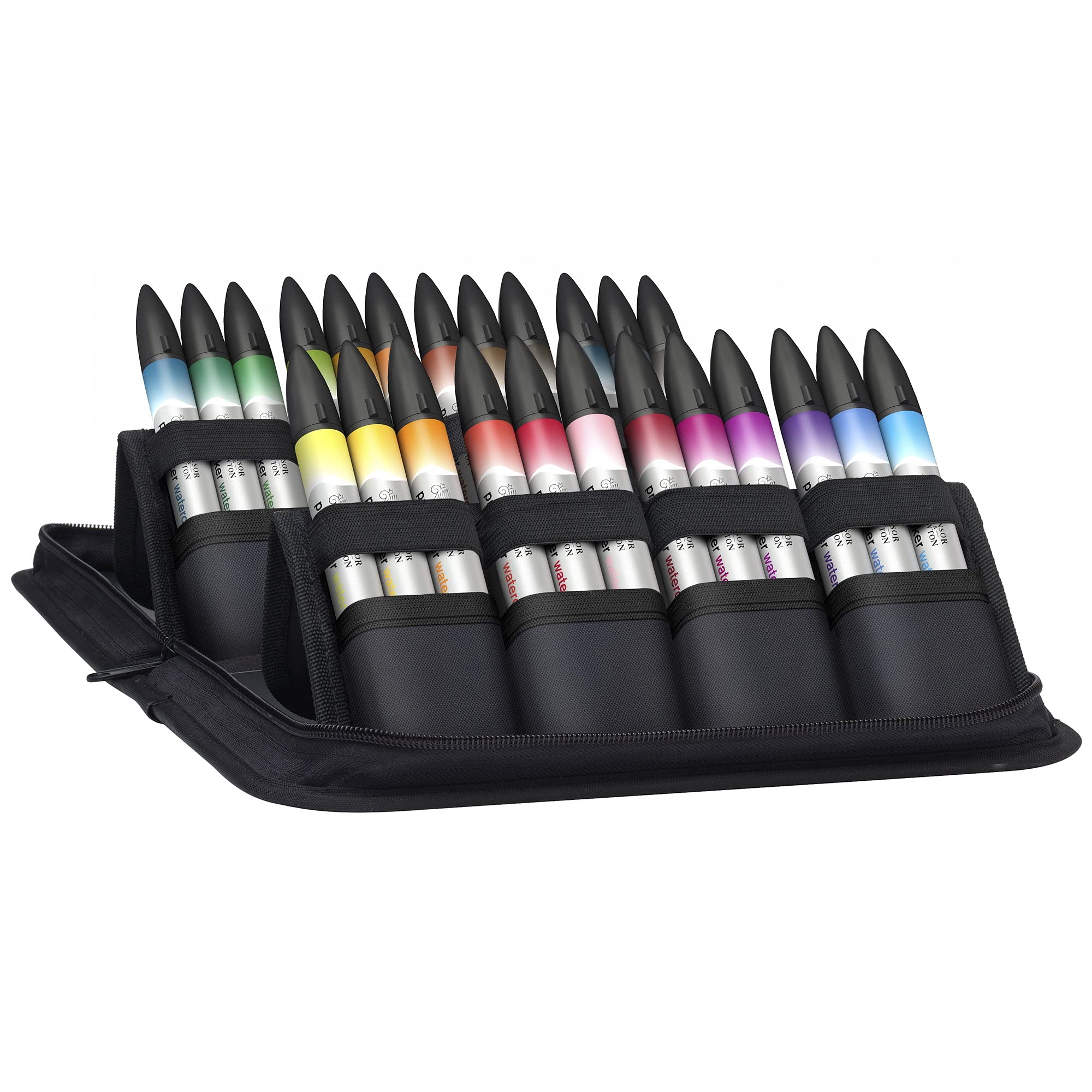 Winsor & Newton Promarker Watercolor, 24 count (Pack of 1), Basic Tones
