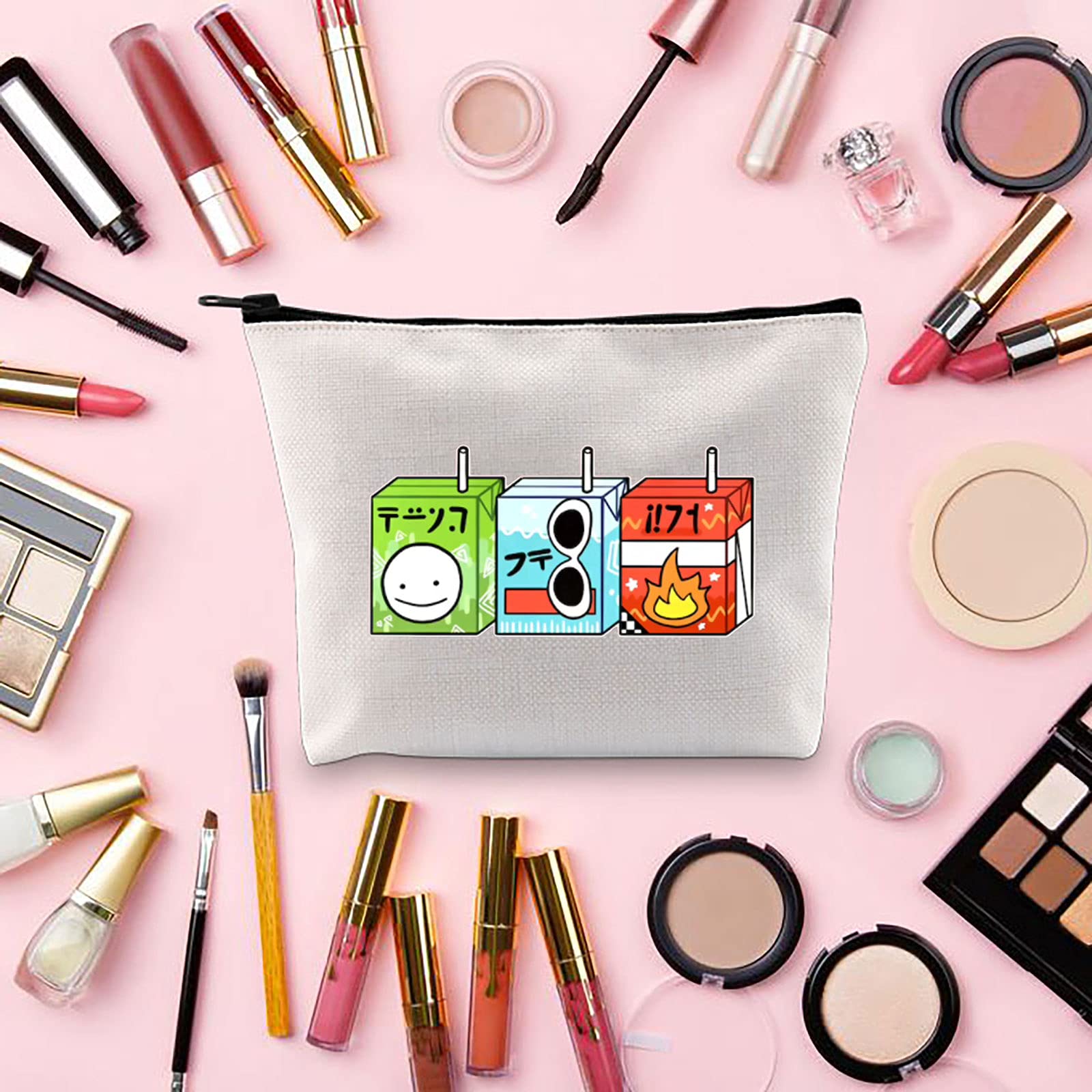 TOBGBE Dream Team Juice Boxes Makeup Bag Gamers Gift Game Lover Cosmetic Bag (Juice Game)