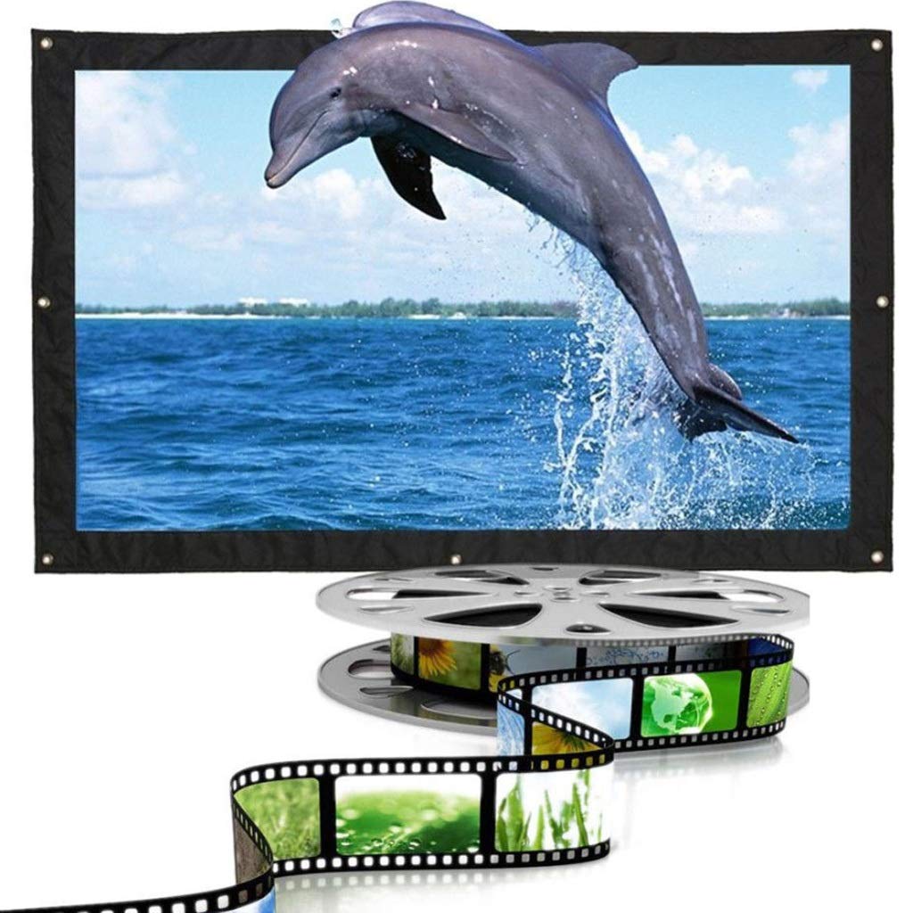 XDDCDH Foldable Projector White Projection Screen Edge Projector Screen, TV Home Audio-Visual Screen (Size : 72 inch)