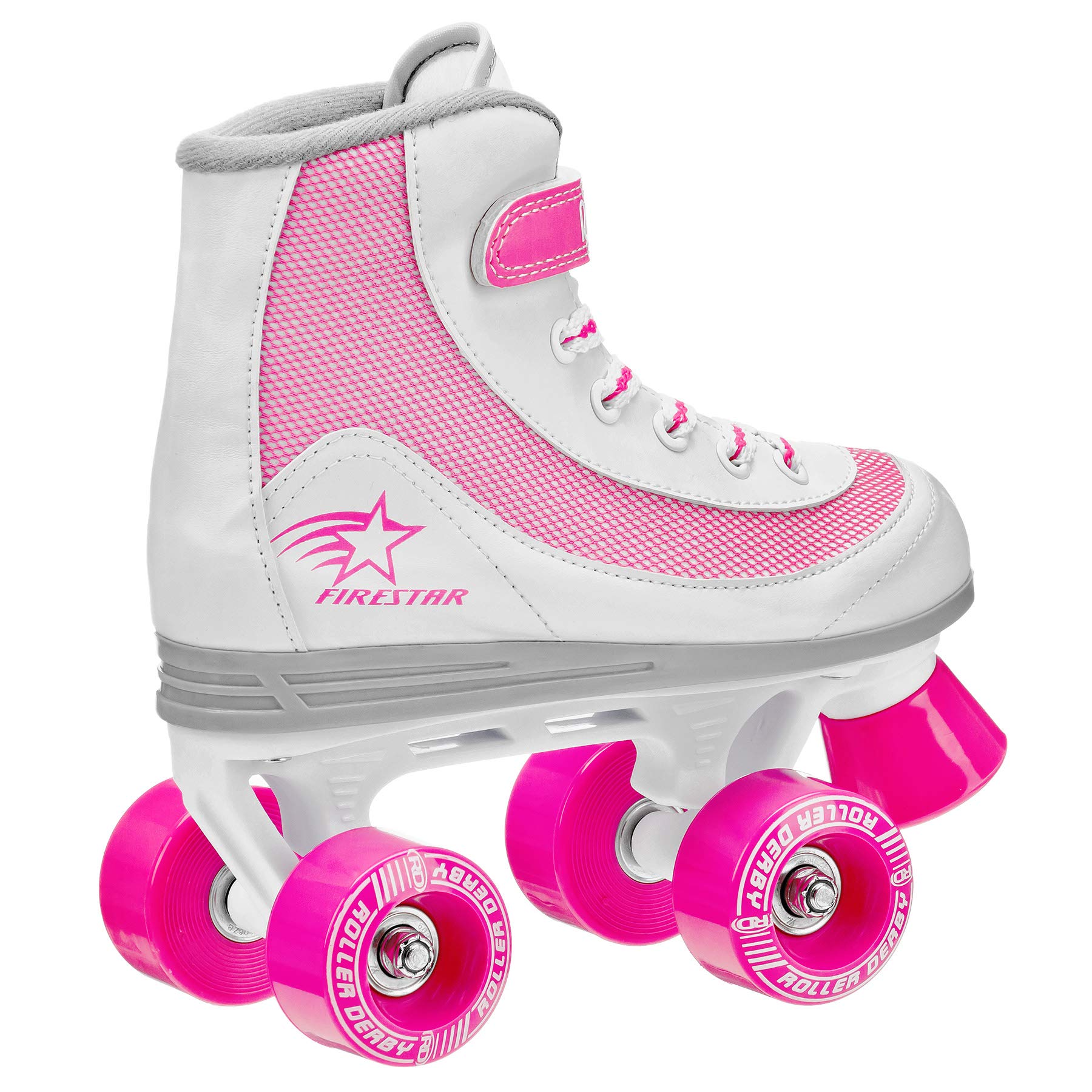 Roller Derby FireStar Youth Girl's Roller Skate White/Pink Size 11
