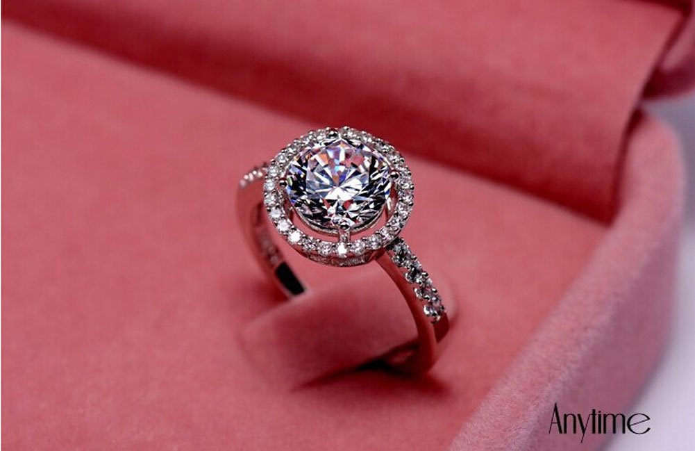 TenFit Jewelry Wedding Ring for Women Silver Ring Engagement Diamond Ring,Size 6