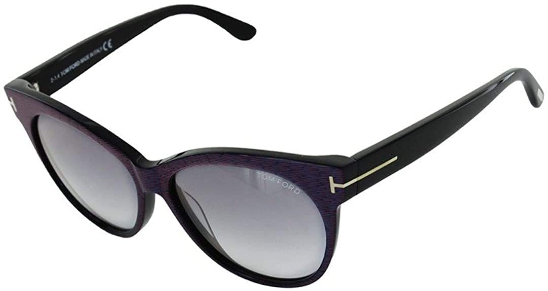 Tom Ford FT0330 82B Matte Violet Saskia Cats Eyes Sunglasses Lens Category 2 Si
