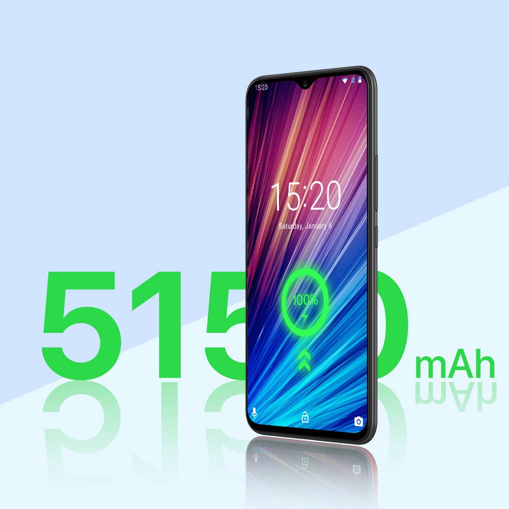 UMIDIGI F1 Play with 6GB+64GB Memory Android 9.0 48MP+8MP+16MP Cameras 5150mAh 6.3" FHD+ Global Version Smartphone Dual 4G LTE Cell Phone Unlocked (Black)