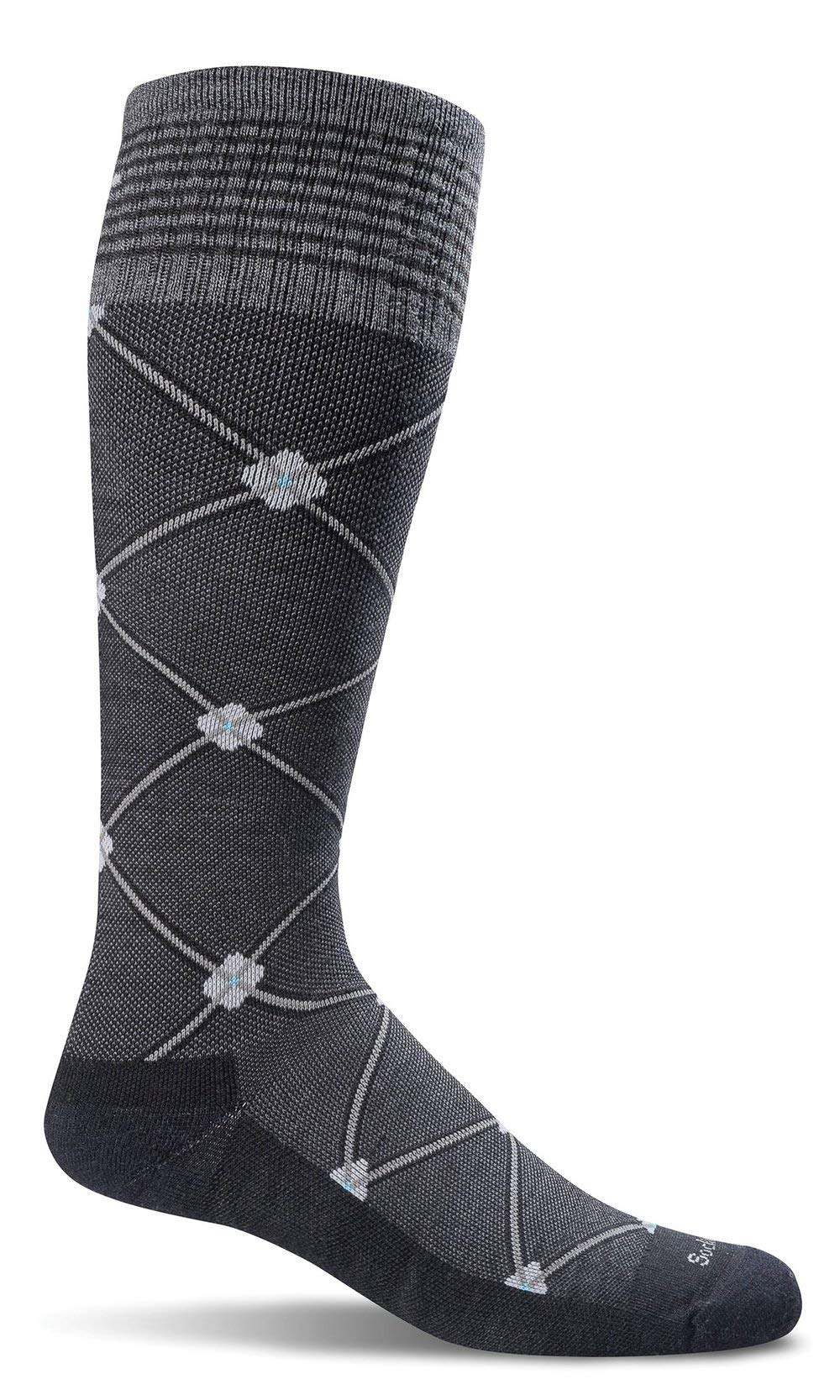 Sockwell Women's Elevation Firm Graduated Compression Socks, Black Multi - M/L