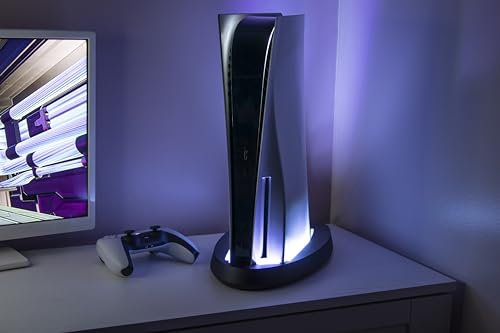 Venom Console Docking Station for the PS5 - RGB LED Light - PS5 Vertical Holder Stand Accessory - Black