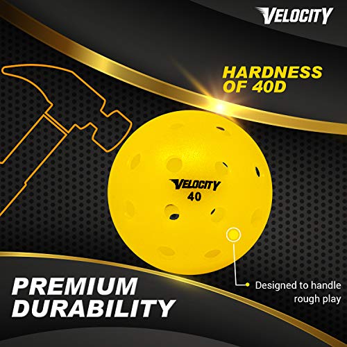 Velocity Premium Wood 2 Paddle + 4 Pickle Ball Set. Very Light, Responsive & Strong Easy to Hold & Comfortable.