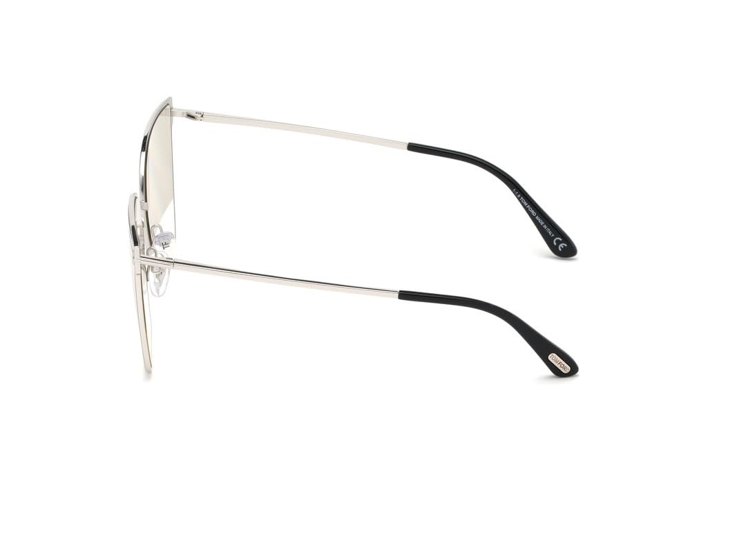 Tom Ford FT0653 18C Shiny Rhodium Helena Cats Eyes Sunglasses Lens Category 1 L