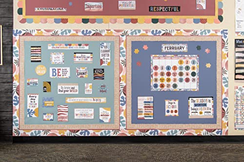 Teacher Created Resources Wonderfully Wild Straight Rolled Border Trim - 50ft - Decorate Bulletin Boards, Walls, Desks, Windows, Doors, Lockers, Schools, Classrooms, Homeschool & Offices