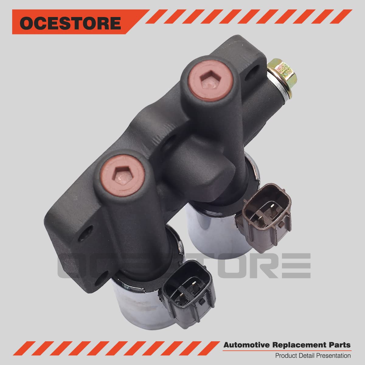 Transmission Dual Linear Solenoid with 1PCS Gasket and 3PCS O-Rings Replacement for Ac-Cord Odyssey Pi-lot Prelude/CL TL MDX - Replaces Part# 28250-P6H-024 28250P6H024