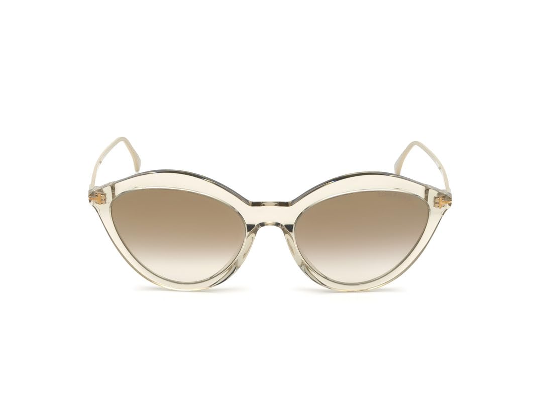 Tom Ford FT0663 20G Grey Chloe Cats Eyes Sunglasses Lens Category 2 Lens Mirror