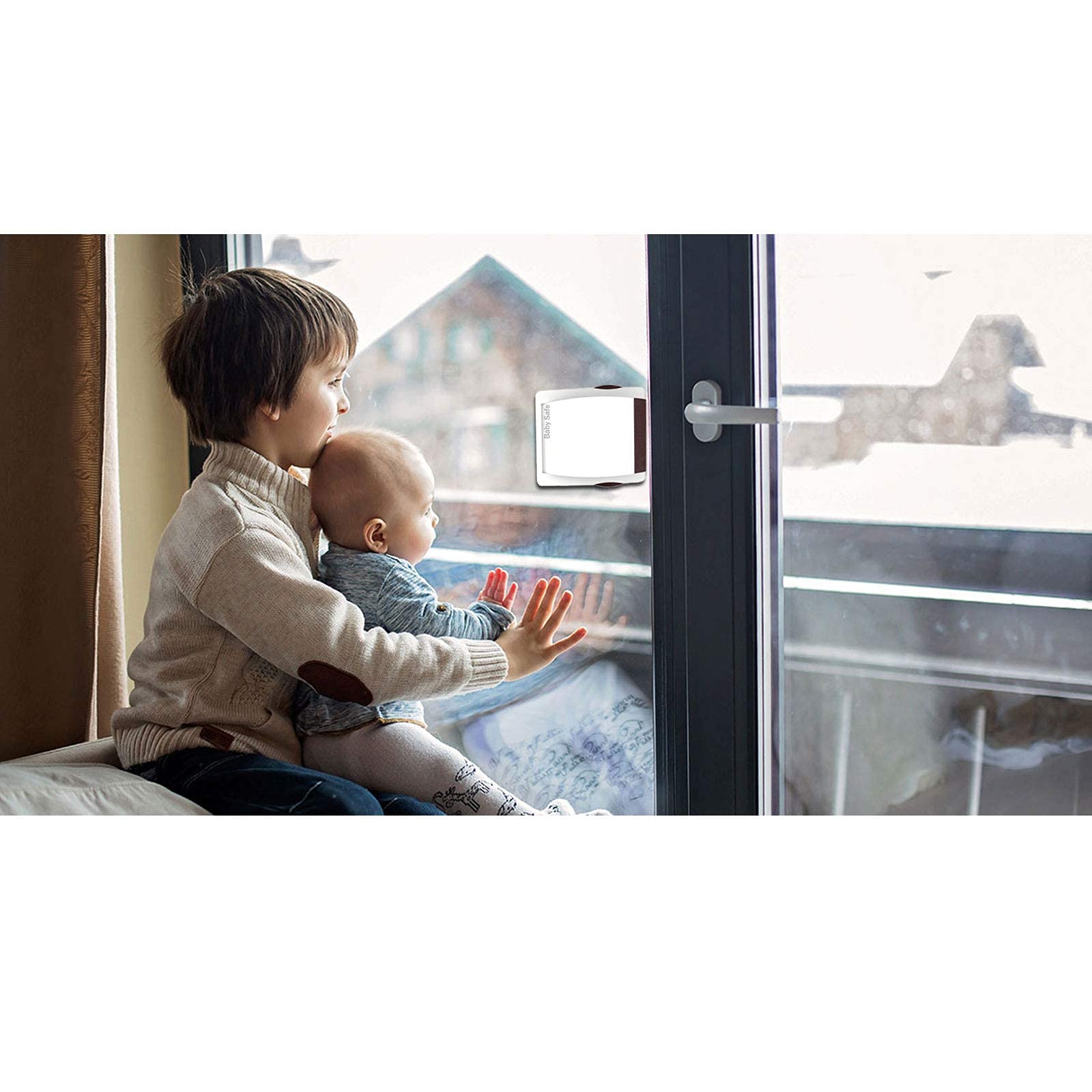 Sliding Glass Door Child Lock, 4 Pack Baby Proof Security Locks for Patio Door Window Cabinet, Child Safety Proofing Lock