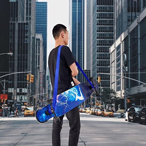YH&GS Roller Skate Leash Adjustable Ski Boots Carrier Strap Snowboard Boot Shoulder Sling Leash Fashionable Transport Strap Speed Strap Quad Skate Strap for Ice Skates(Blue)