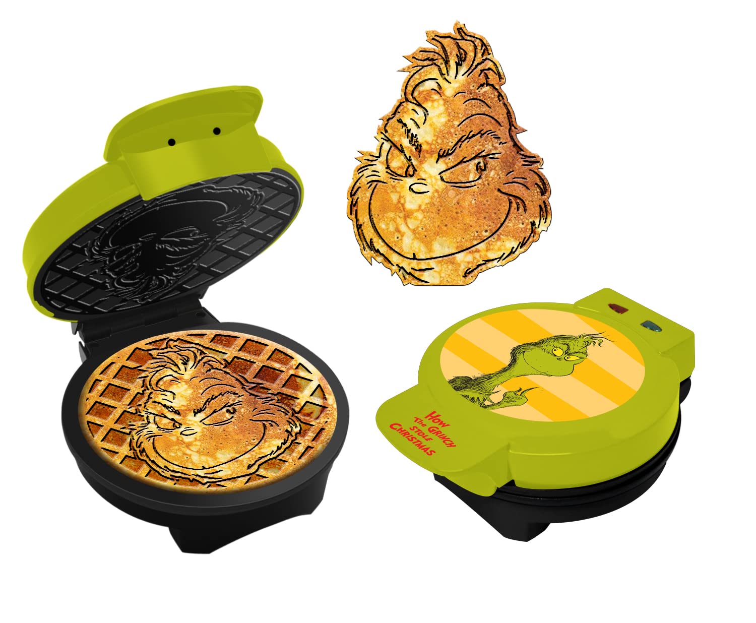 Uncanny Brands Dr. Seuss The Grinch Waffle Maker - The Grinch on Your Waffles