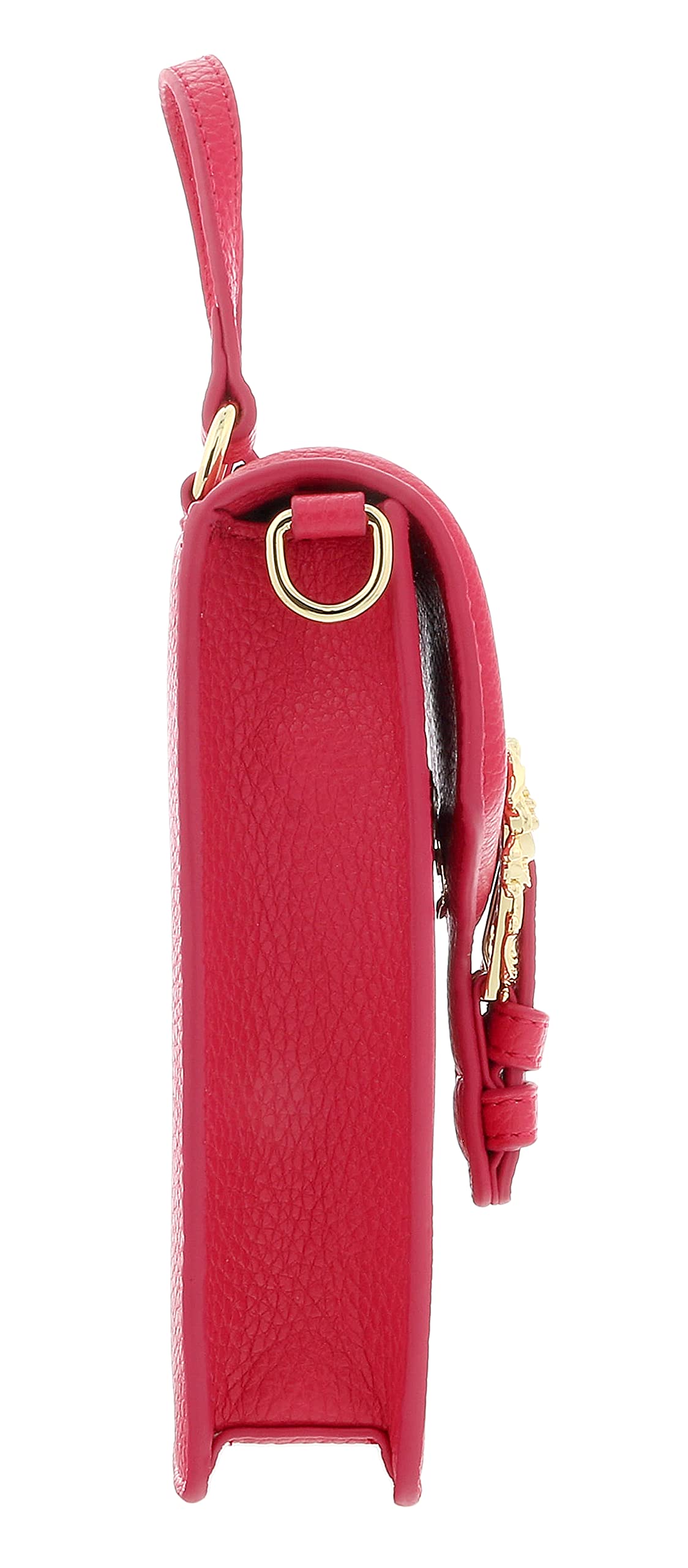 Versace Jeans Couture Coral Oversized Baroque Buckle Mini Shopping Tote Phone Holder for womens