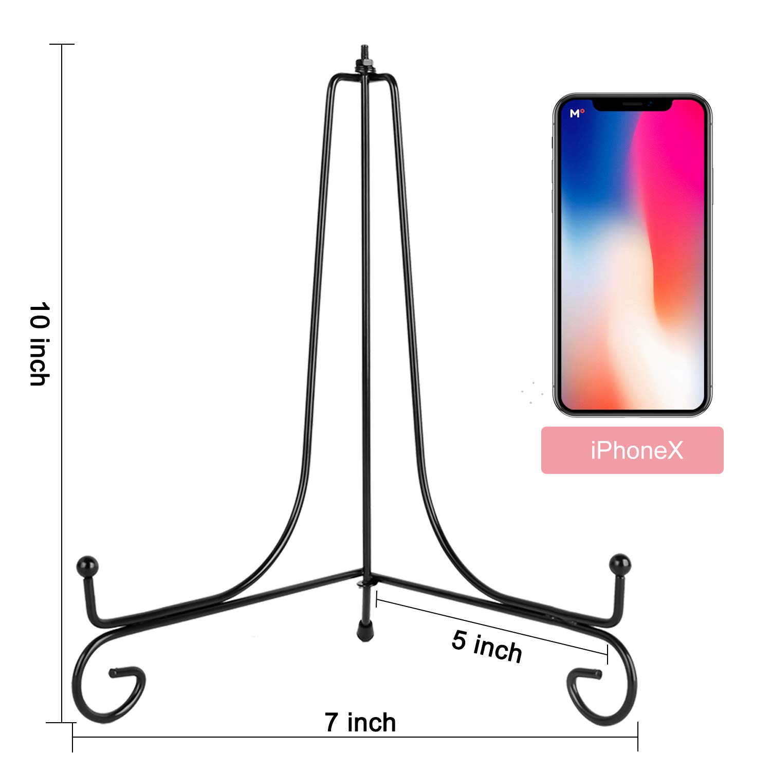 Teamkio Improved Anti-Slip Plate Holder Display Stand, Picture Frame Holder Stand, Easel Display Stand, Book Display Stand (10inch)