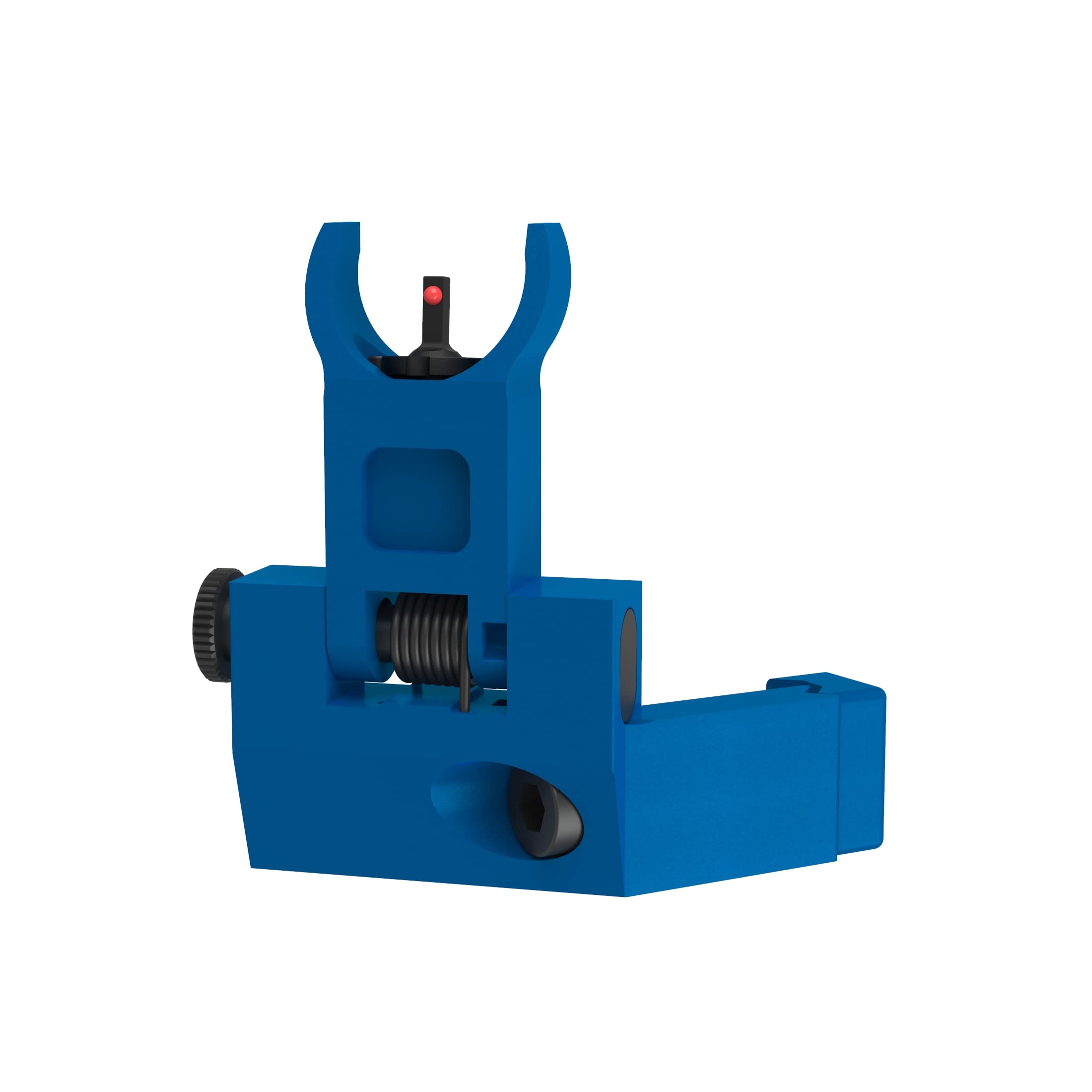 ZONGER Flip-Up 45 Degree Offset Iron Sights, Fiber Optics Iron Sights, Front Red Dot Sight & Foldable Flip-Up Sight, Fit Picatinny & Weaver Rails (Blue)