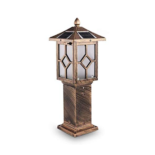 XMMDD Solar Lawn Lamp, Outdoor Waterproof Garden Lamp, Home Led Landscape Lamp, Bronze