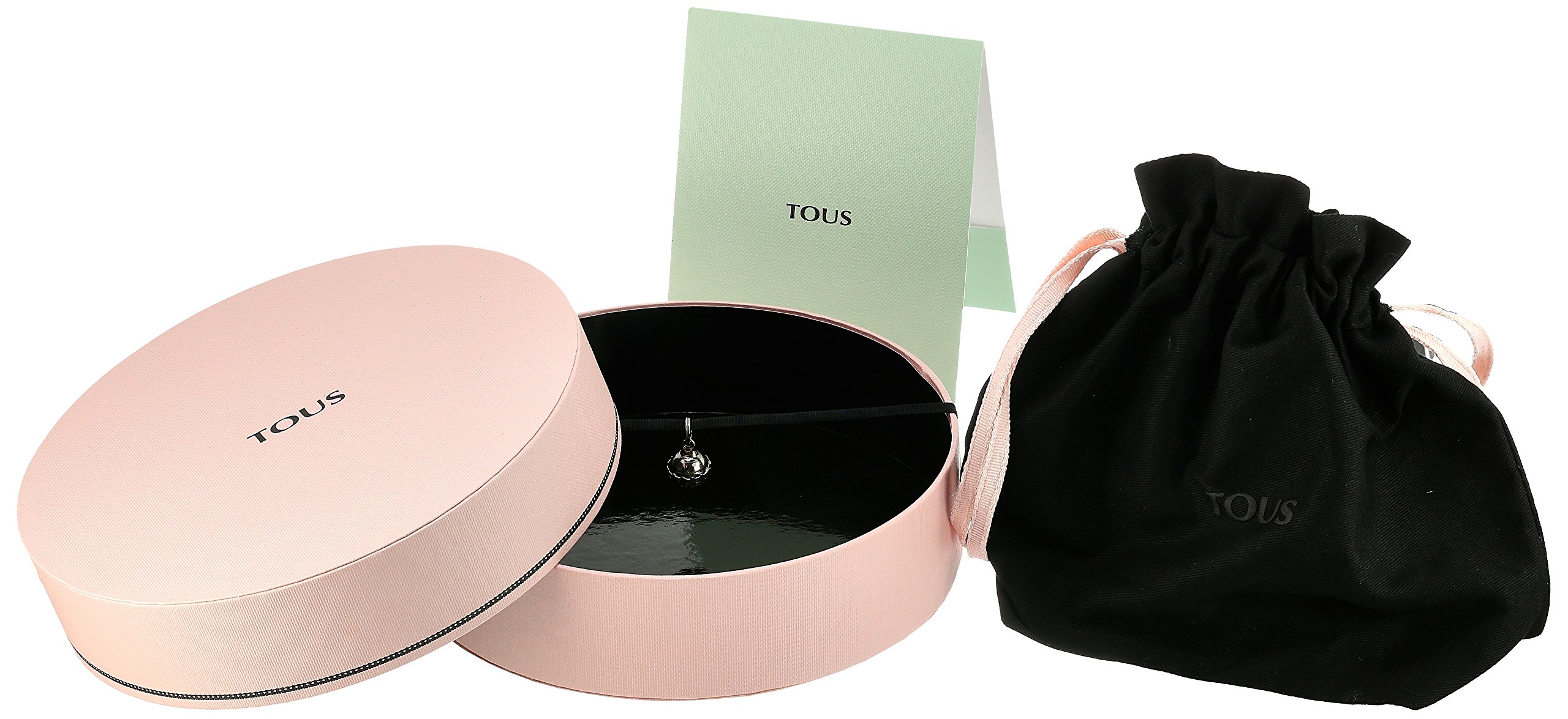 TOUS Jewelry "Icon Black and White" Sterling Silver with Mini Mother-of-Pearl Bear Stud Earrings