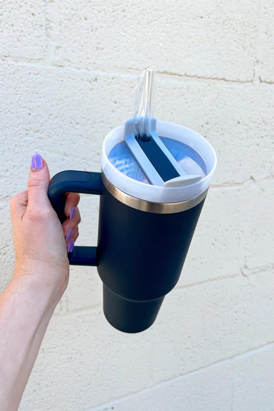 Simple Modern 40 oz Water Bottle Travel Mug with Handle and Straw Lid Insulated Reusable Stainless Steel Water Bottle (Stormy Sea)
