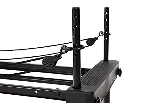Stamina Products AeroPilates Reformer 651 Whole Body Resistance Workout Machine for Home Gym with 10 Inch Stand and Foldable Frame with Wheels