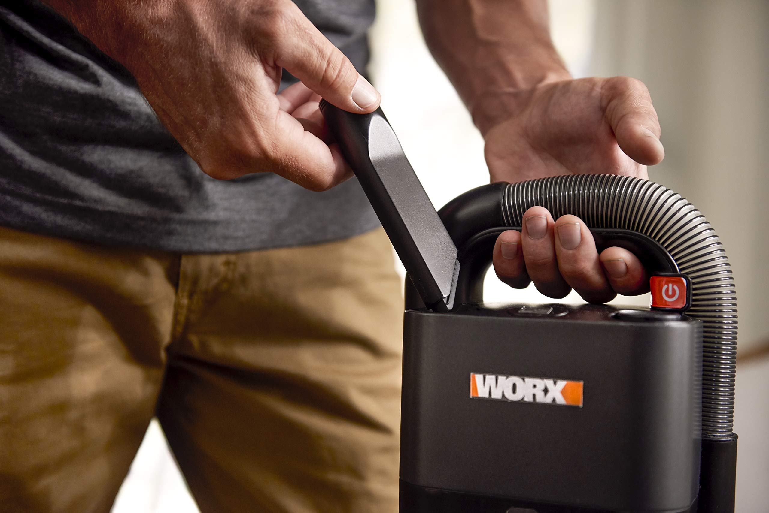 WORX WX030L.9 20V Power Share Cordless Cube Vac Compact Vacuum, Bare Tool Only, Black